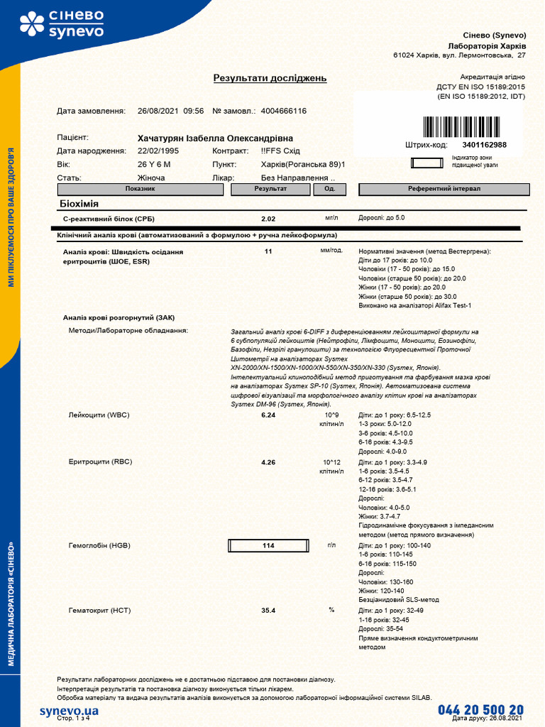 Syne Vo Results 3401162988 | PDF