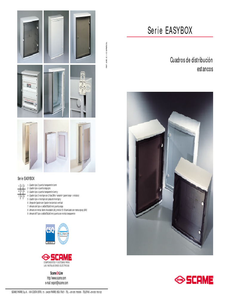 Scame Easy-Box | PDF | Ingeniero civil | Materiales