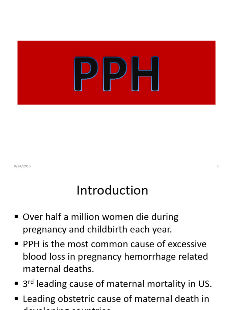PPH | PDF | Maternal Death | Childbirth