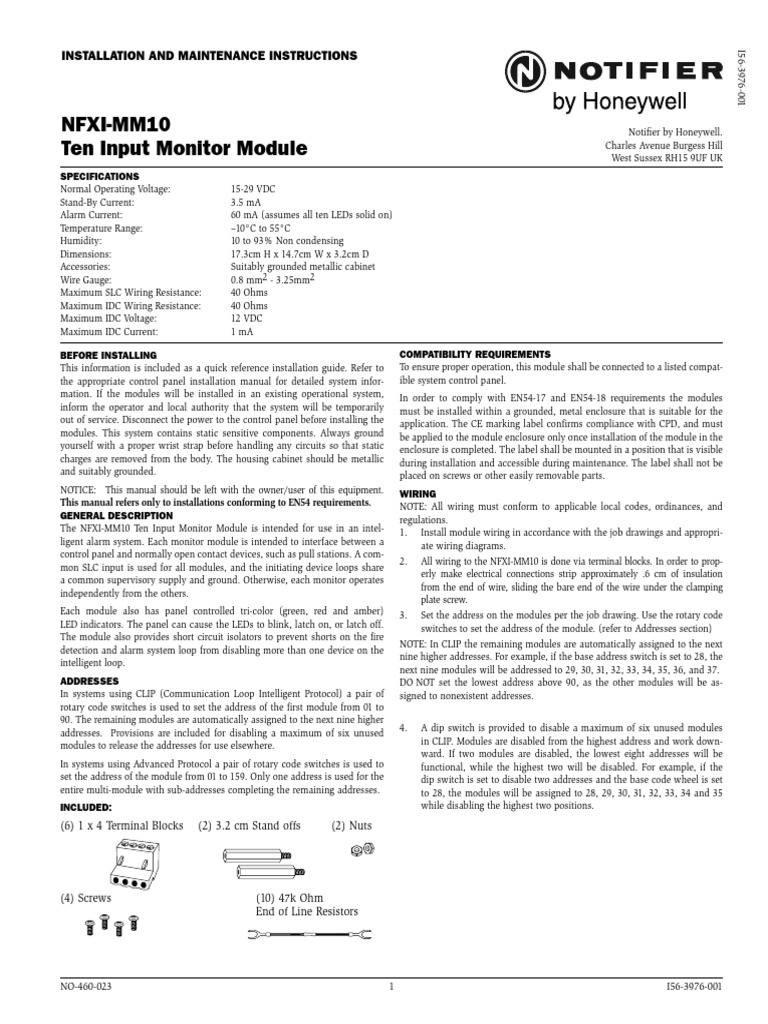 I56-3976-001 Nfxi-Mm10 | PDF | Electrical Wiring | Electric Power