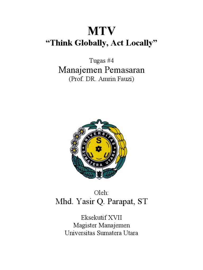 MTV - Think Globally Act Locally | PDF | Mtv | Coca Cola