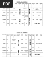 J.H.S. Time Table | PDF