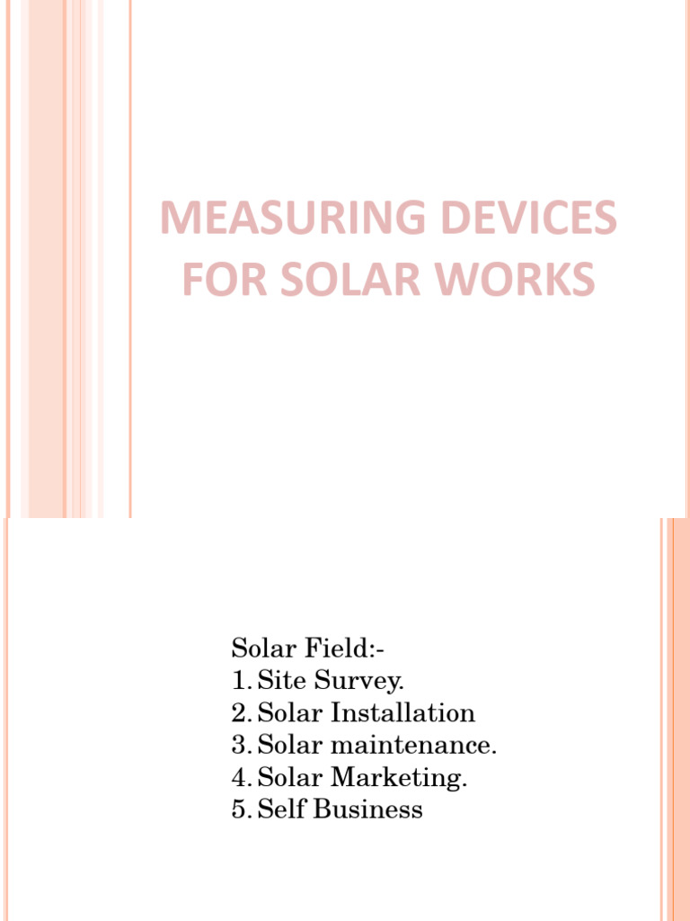 Solar Measuring Device by SLIEM SKILLS | PDF | Solar Power | Physical ...