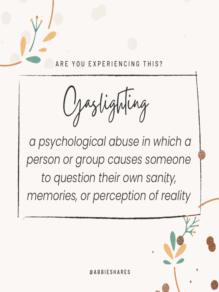 Gaslighting | PDF | Mind | Cognitive Psychology
