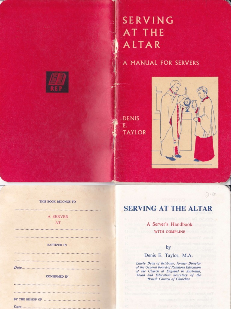 Serving at The Altar - A Manual For Servers | PDF | Altar | Eucharist