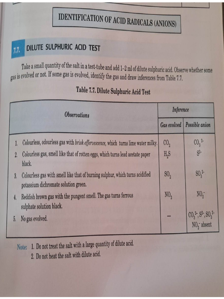 Tests For Cation and Anion Analysislearn | PDF