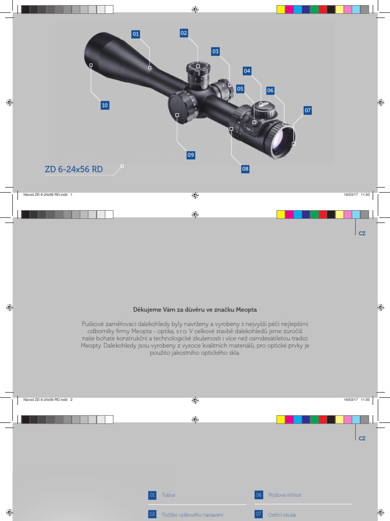 Manual Riflescope Zd6 24x56rd | PDF