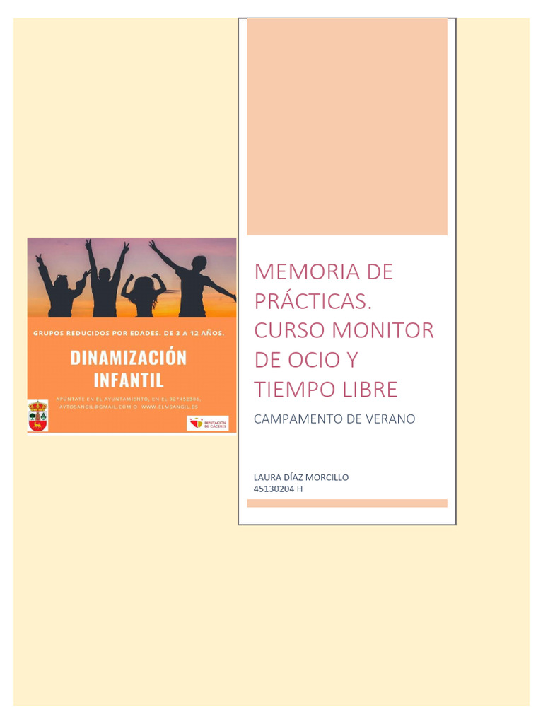 Memoria de Prácticas Monitor de Ocio y Tiempo Libre | PDF | Inclusión ...