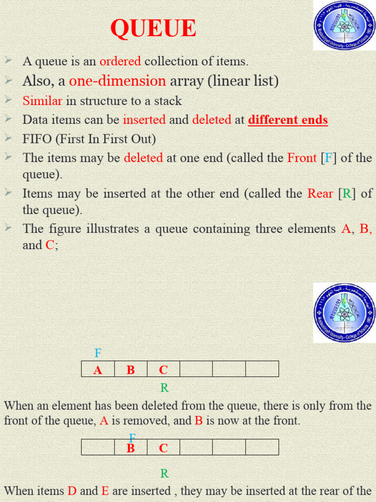 Queue Data Structures Explained | PDF | Queue (Abstract Data Type) | Mathematical Logic