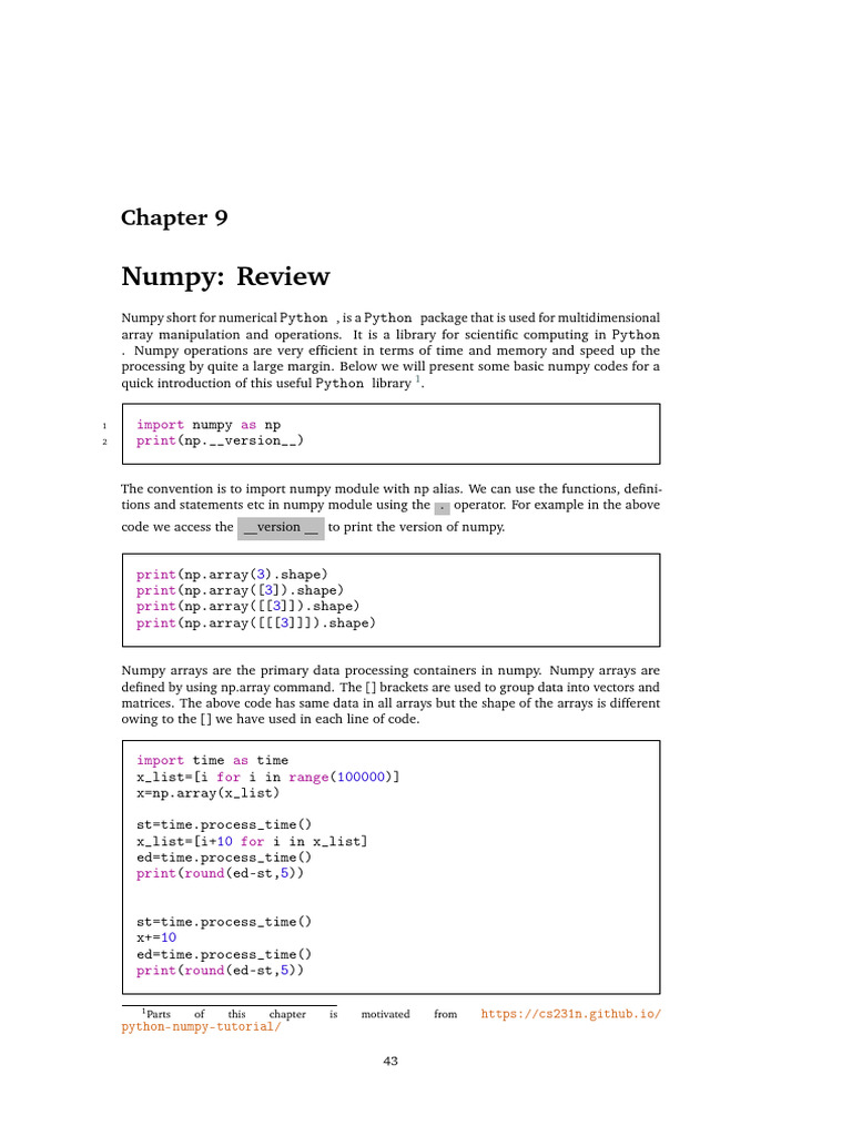 Numpy | PDF | Computer Programming | Mathematics