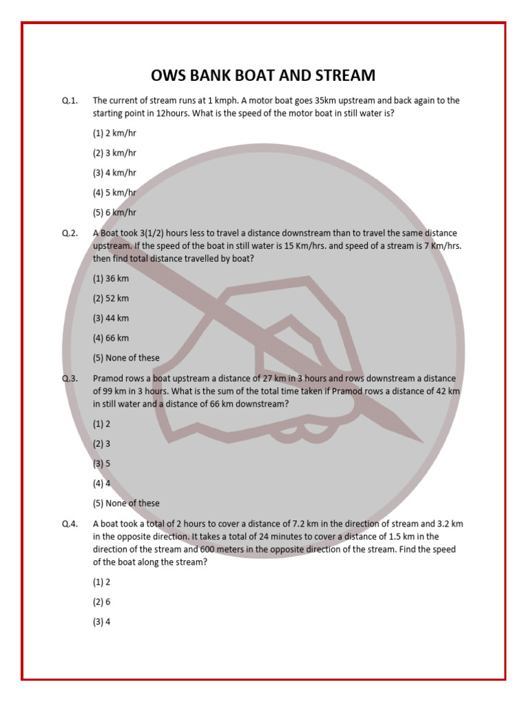 Ows Bank Boat and Stream | PDF | Speed | River