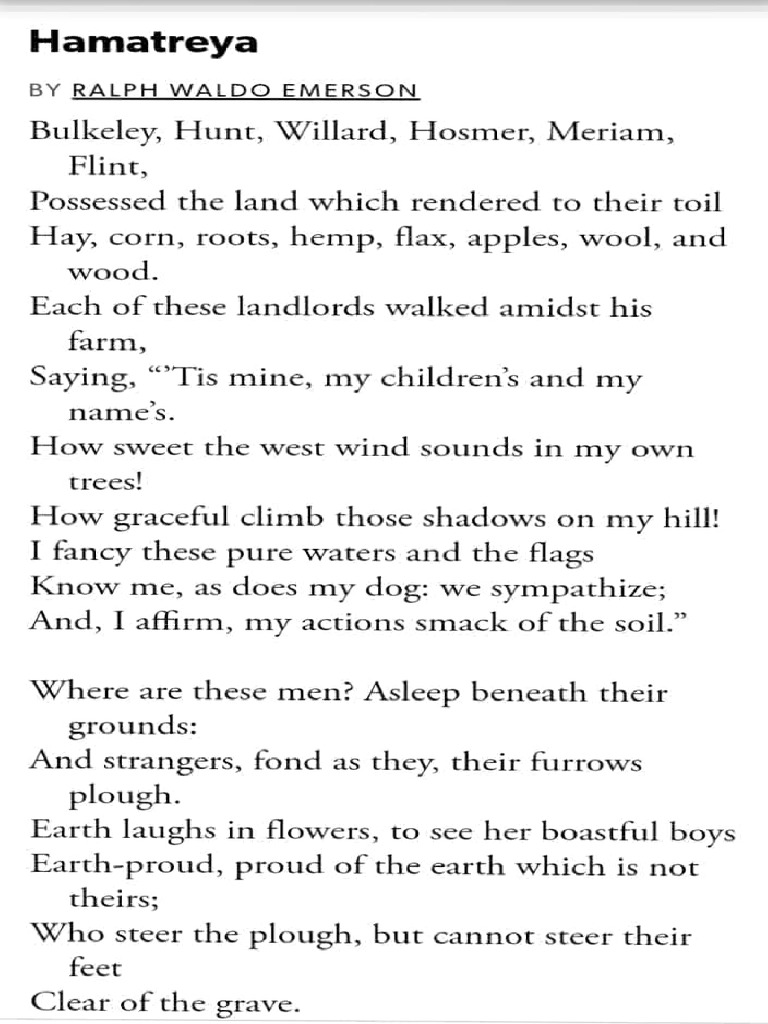 American Literature Poems | PDF