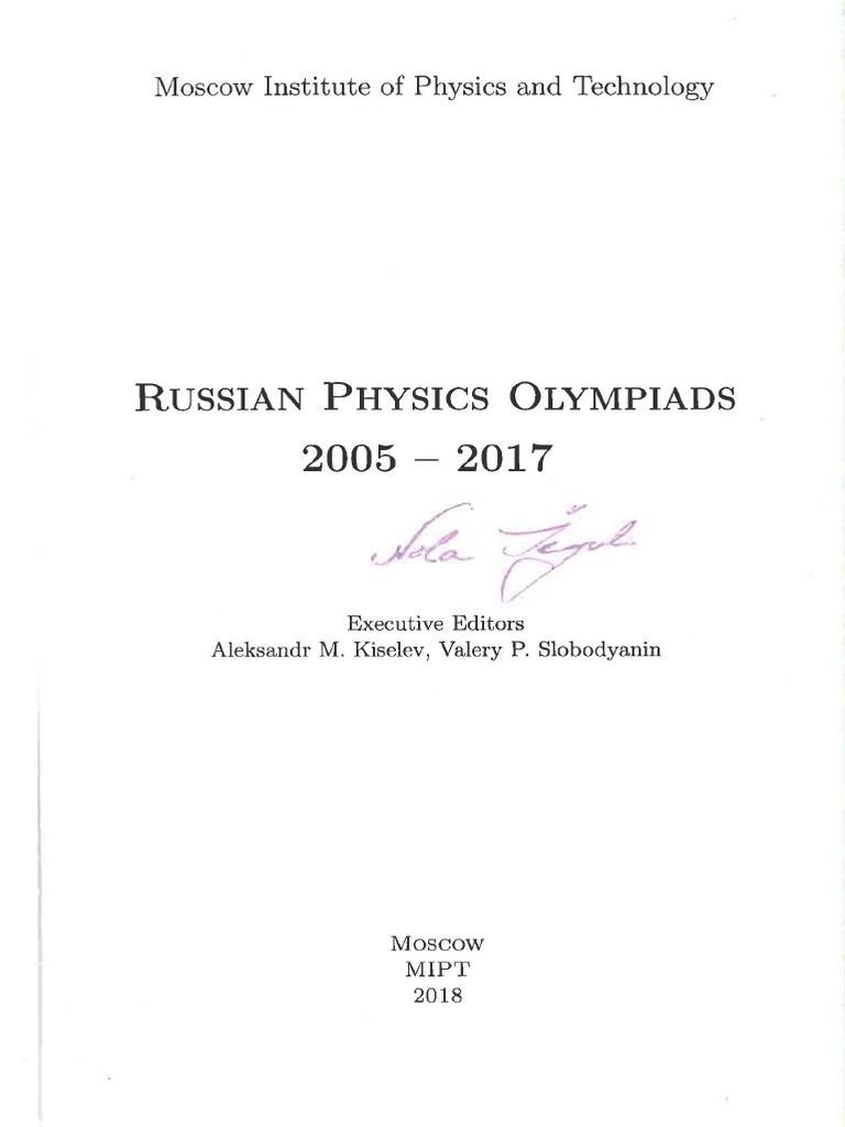 Russian Physics Olympiads 2005-2017 1 3 1 | PDF