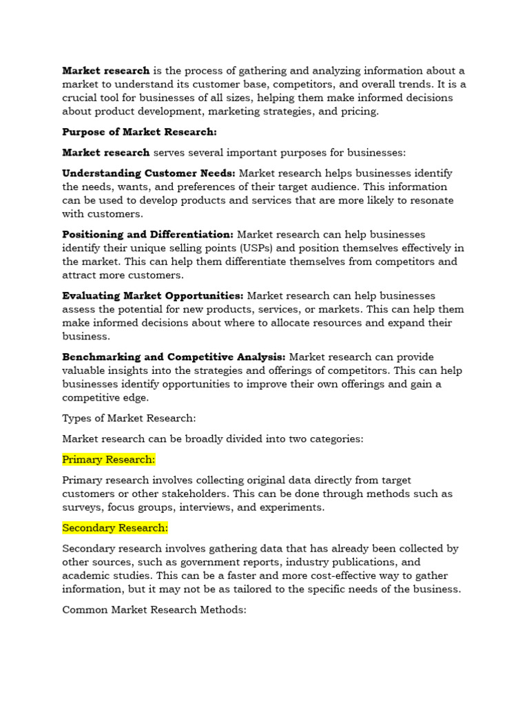 Market Research | PDF | Marketing Research | Focus Group