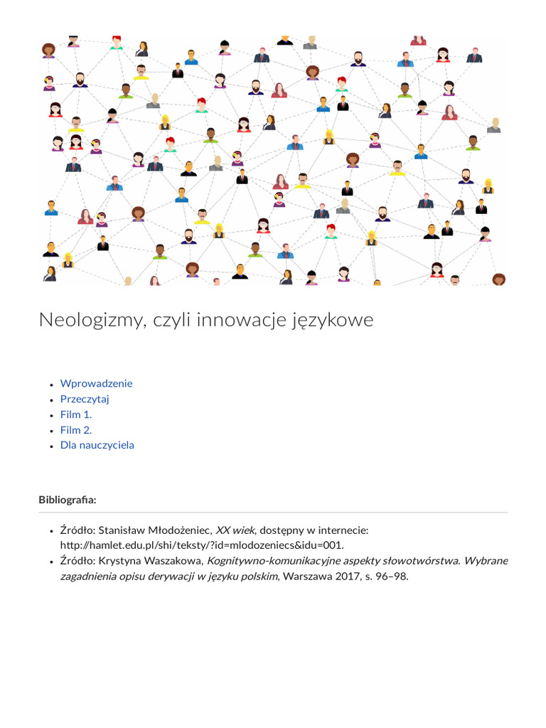 Neologizmy Czyli Innowacje Jezyk | PDF