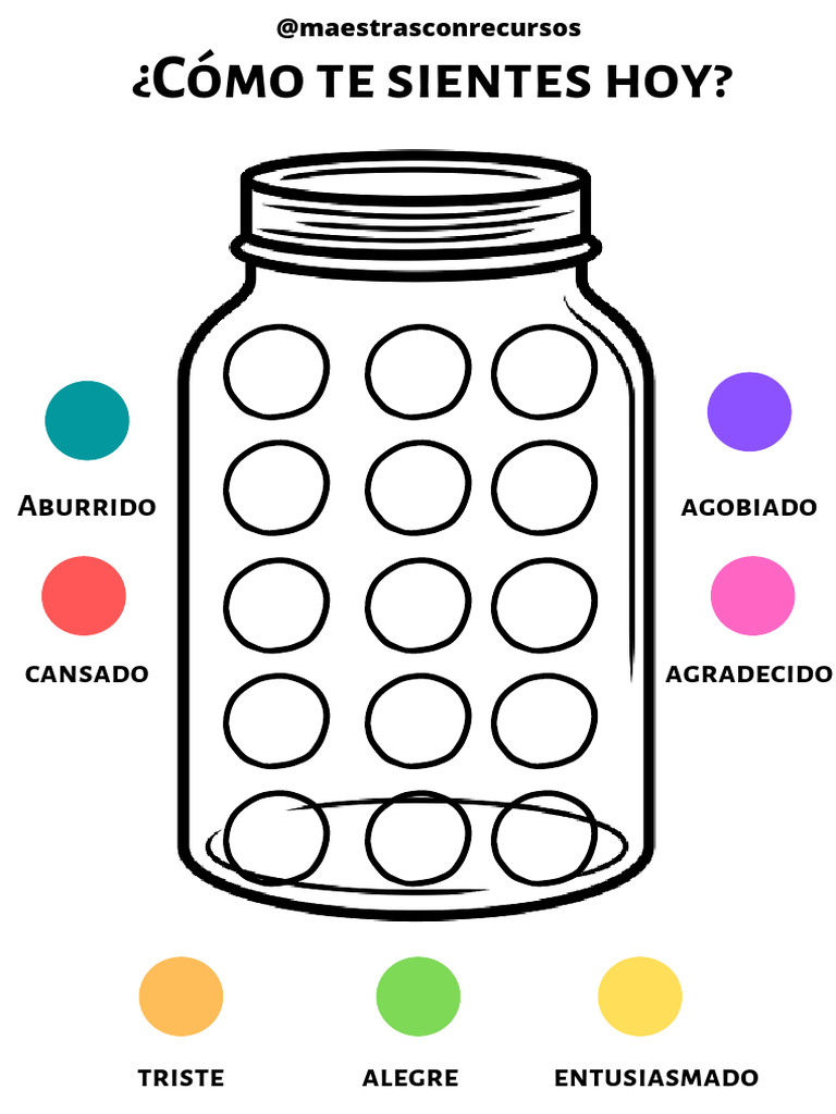 ¿Cómo Te Has Sentido Hoy Frasco de Emociones Imprimible | PDF