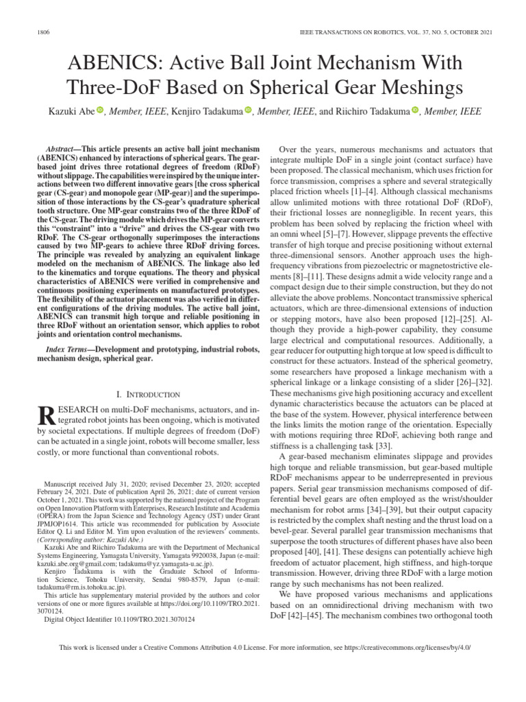 Highlighted ABENICS Paper | PDF | Gear | Sphere