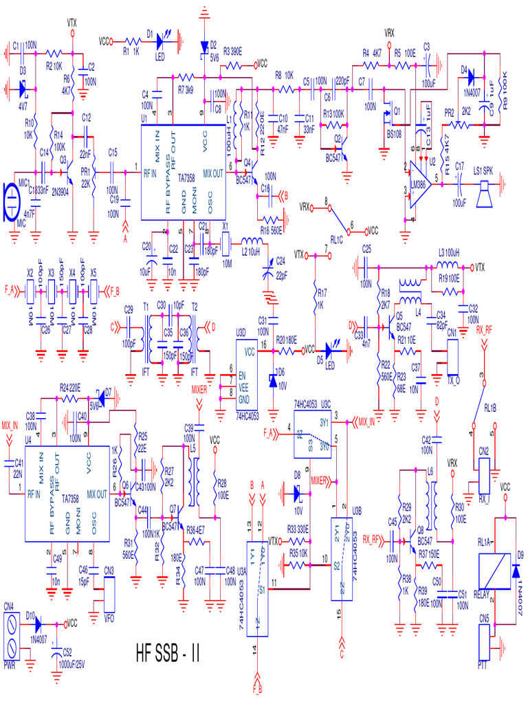 Schematic Ararinha 4b HF SSB | PDF