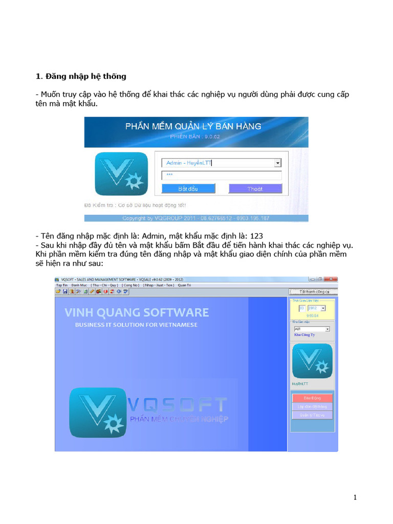 HDSD PHẦN MỀM BÁN HÀNG | PDF