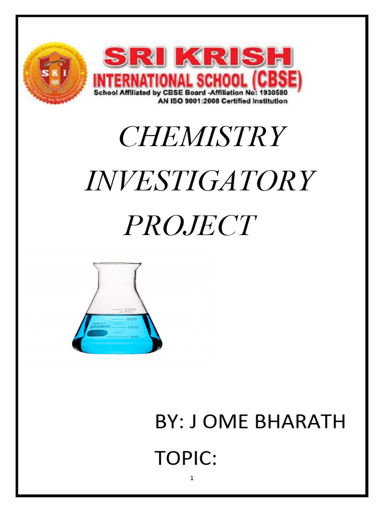CHEMISTRY PROJECT | PDF | Aluminium | Dye
