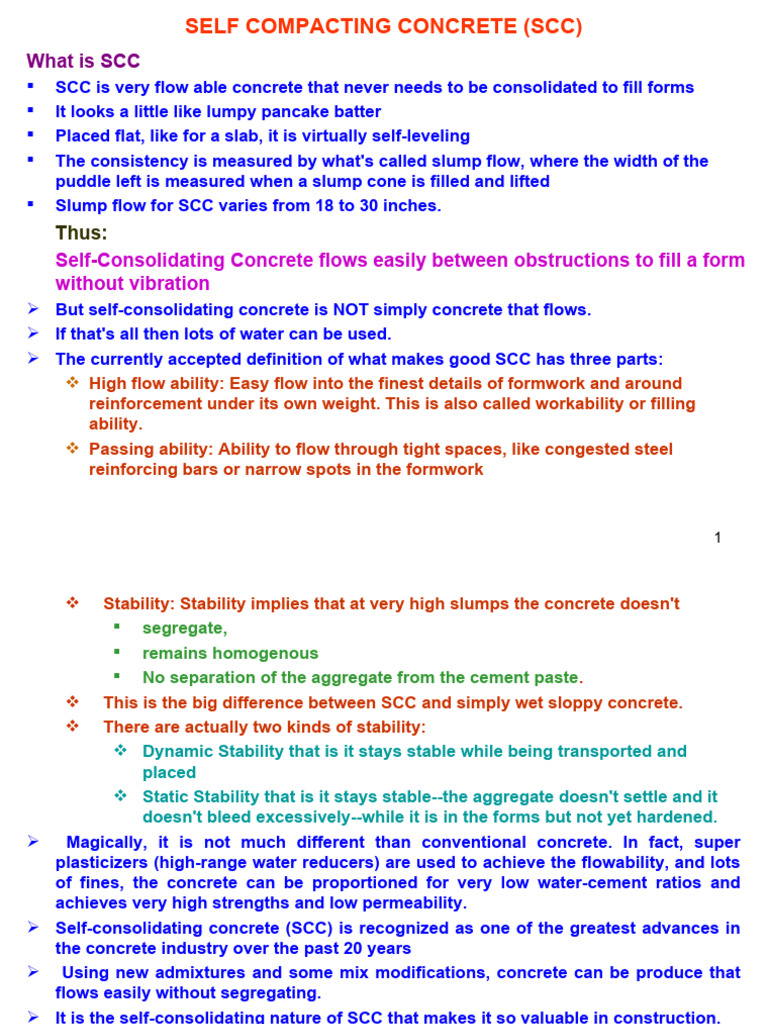 What Is SCC: Thus | PDF | Concrete | Cement