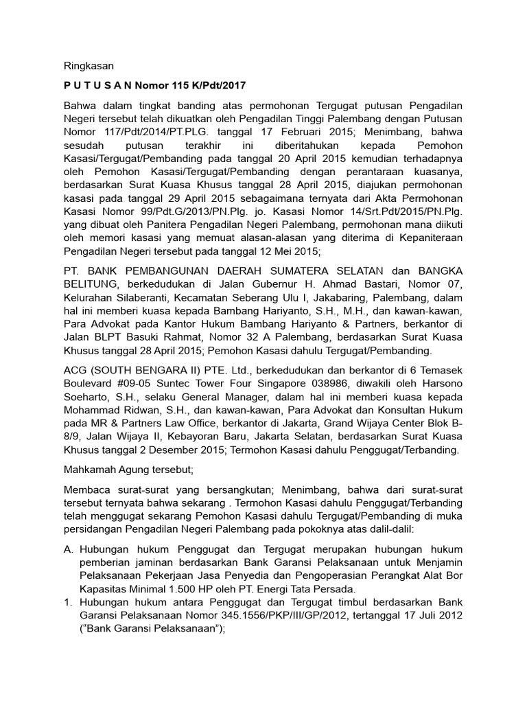 Ringkasan Putusan Kelompok 1 | PDF