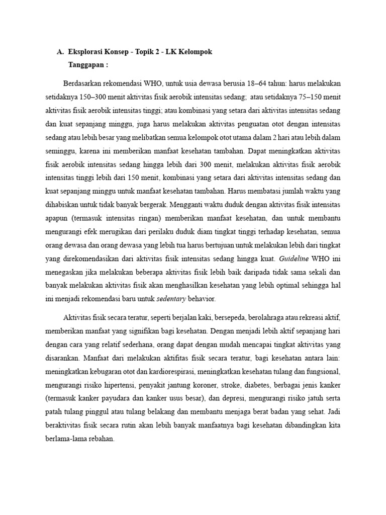 TP - Eksplorasi Konsep - LK Individu | PDF | Pengembangan Diri | Kesehatan Holistik