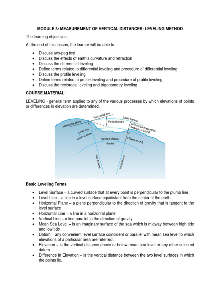 Vertical Distance Measurement Techniques | PDF | Geometry | Metrology