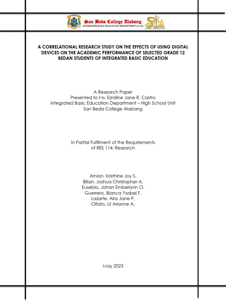 Research Output (Very Final) | PDF | Survey Methodology | Educational ...