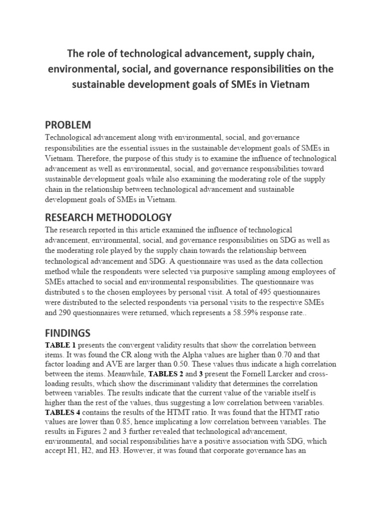 The Role of Technological Advancement | PDF | Corporate Social Responsibility | Economies