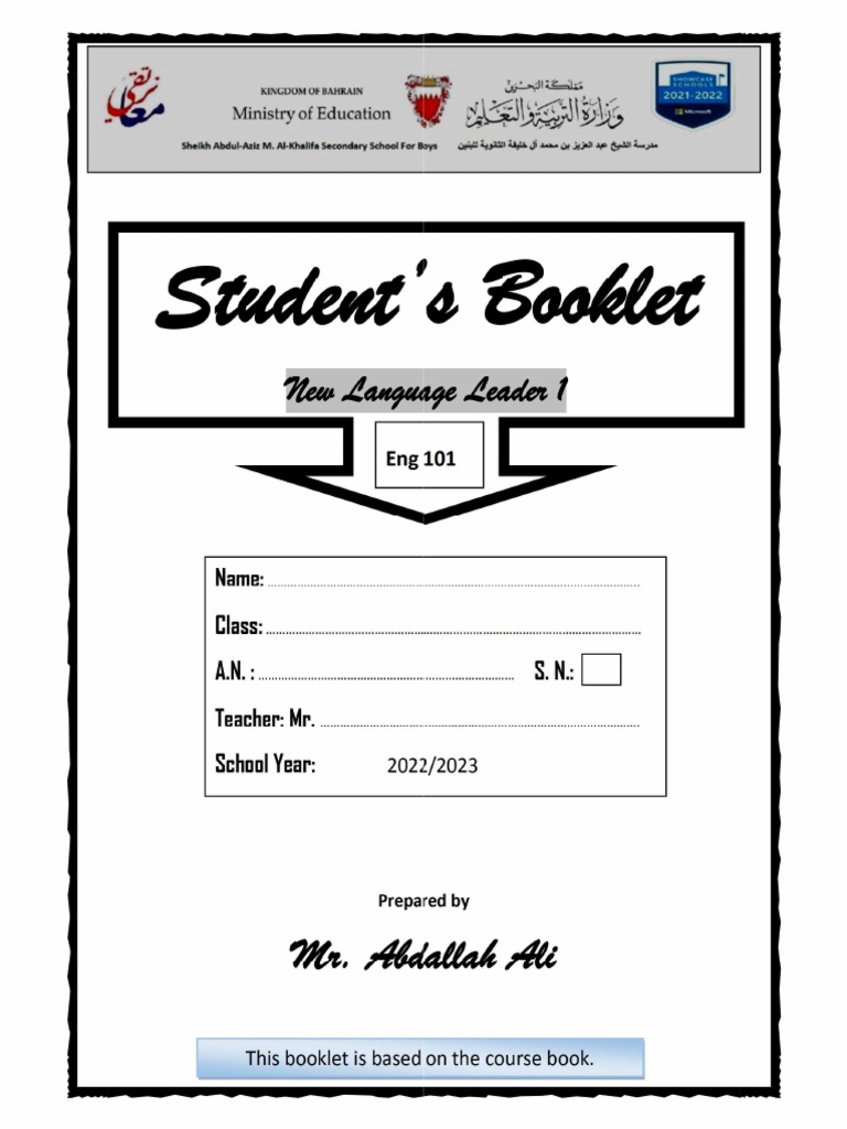 Eng 101 Booklet | PDF