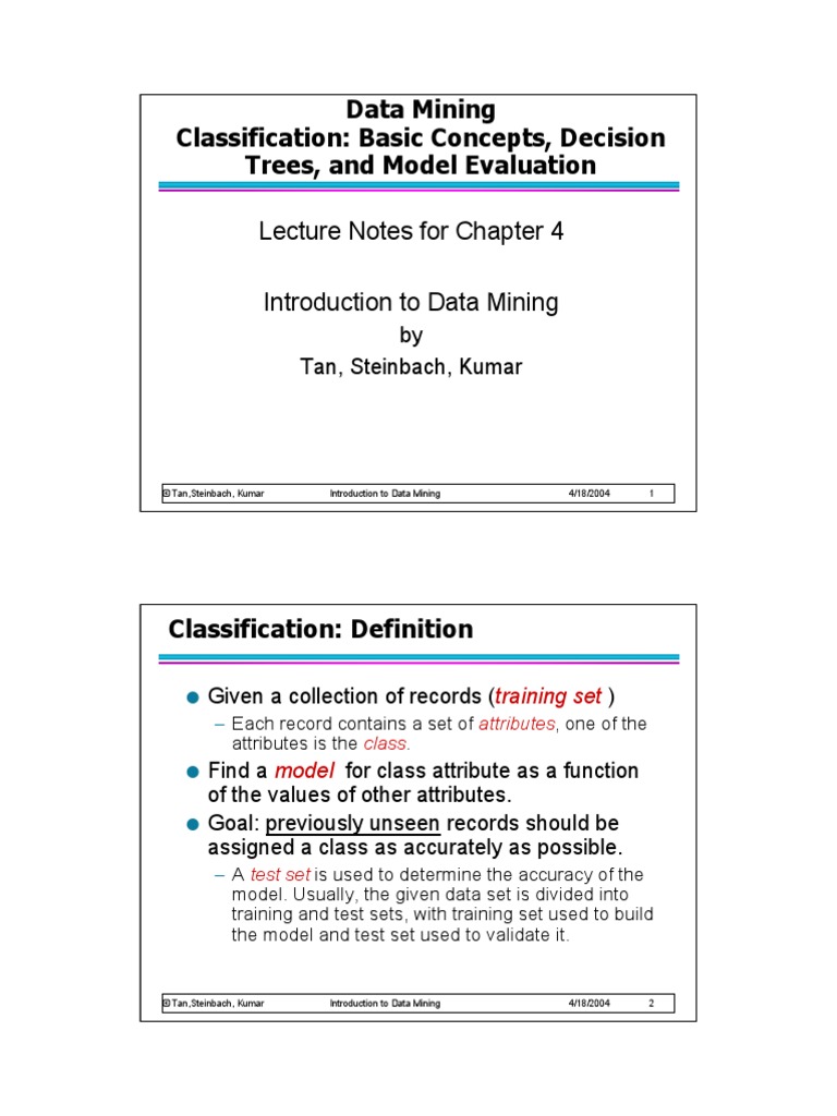 Chap4 Basic Classification | PDF