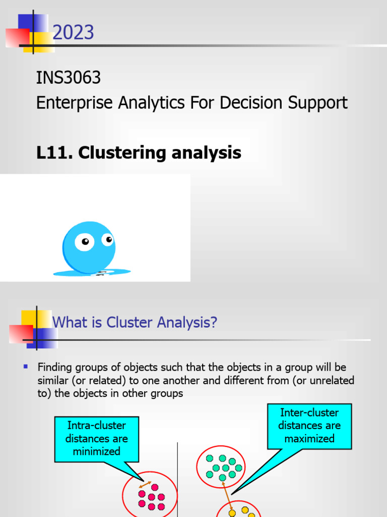 L11 Cluster Analysis | PDF | Cluster Analysis | Applied Mathematics