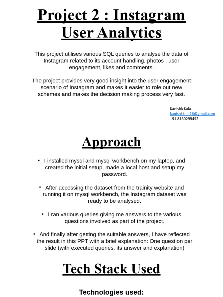 Instagram User Analytics | PDF | My Sql | Databases