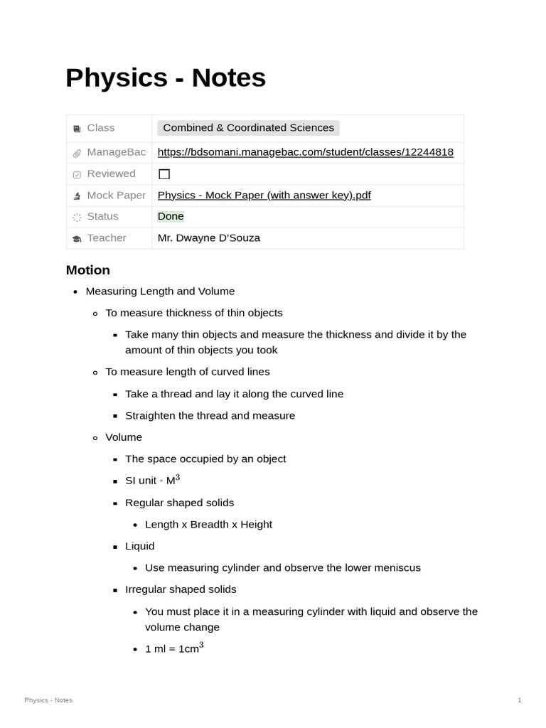 Physics - Notes | PDF | Force | Nuclear Power Physics - Notes | PDF | Force | Nuclear Power