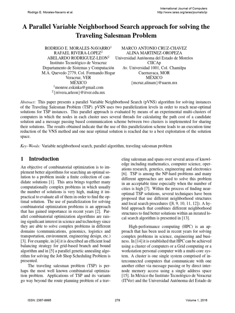 Variable Neighborhood Search Pdf Computer Cluster Multi Core Processor