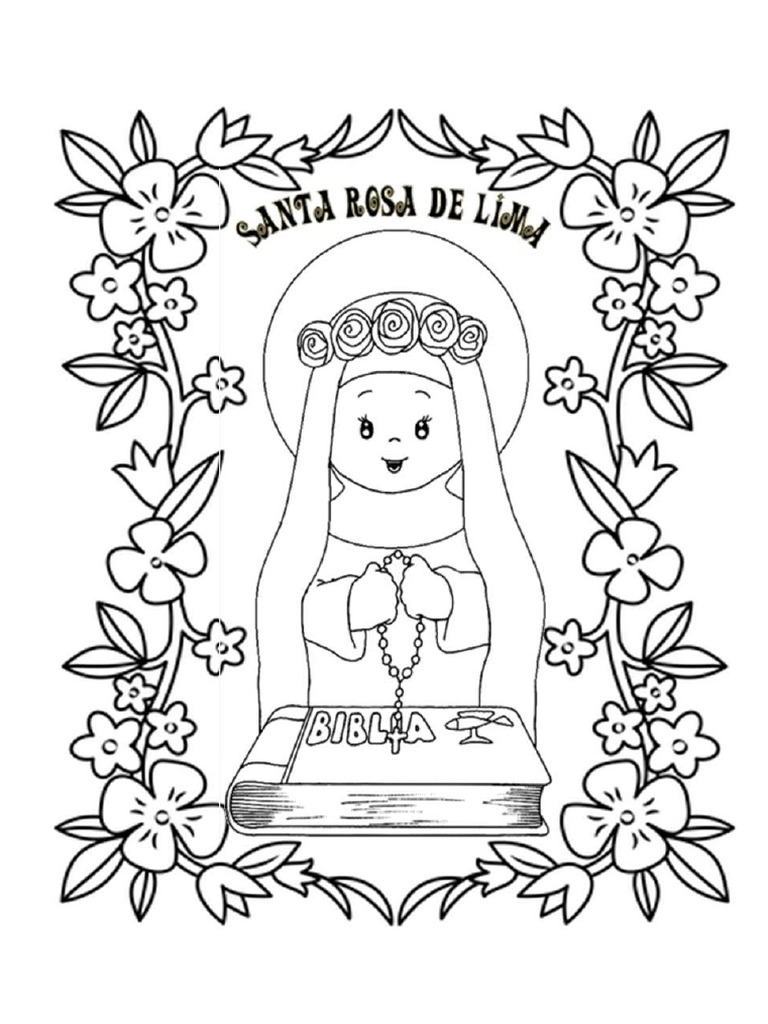 Santa Rosa de Lima para Colorear | PDF