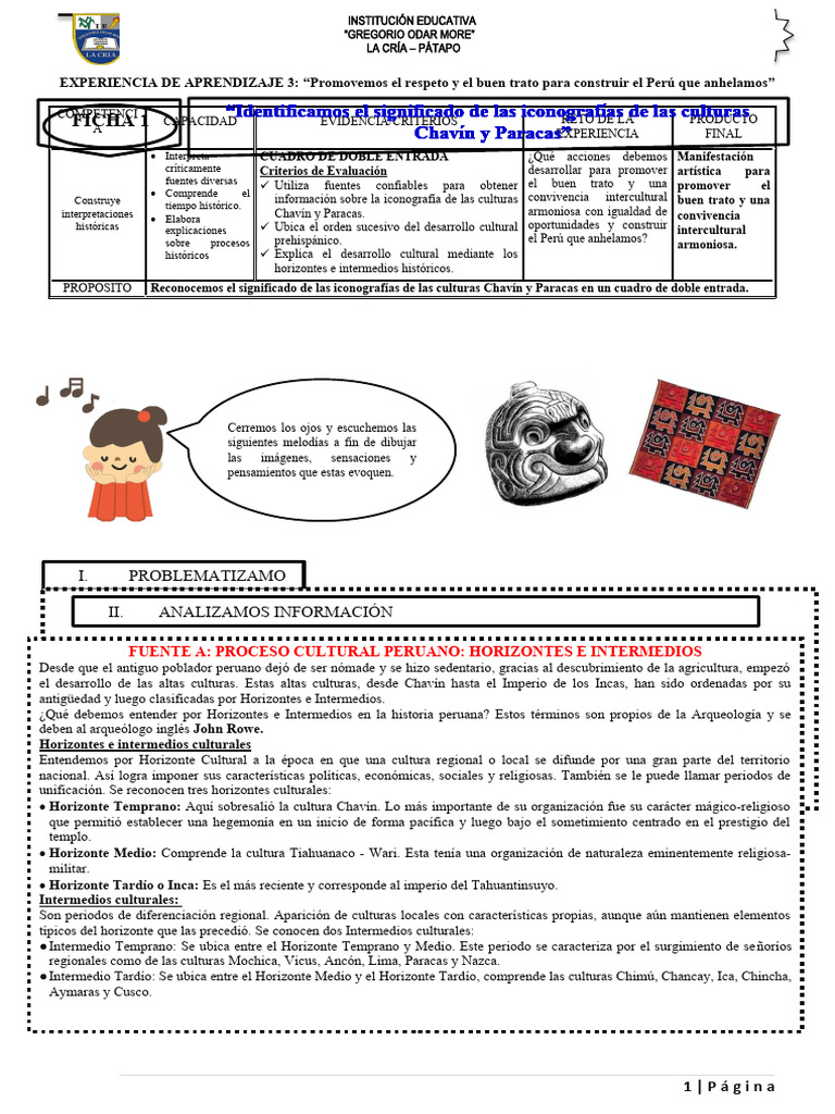 1° - CCSS - FICHA 1 - EDA 3 - Promovemos El Respeto y El Buen Trato ...