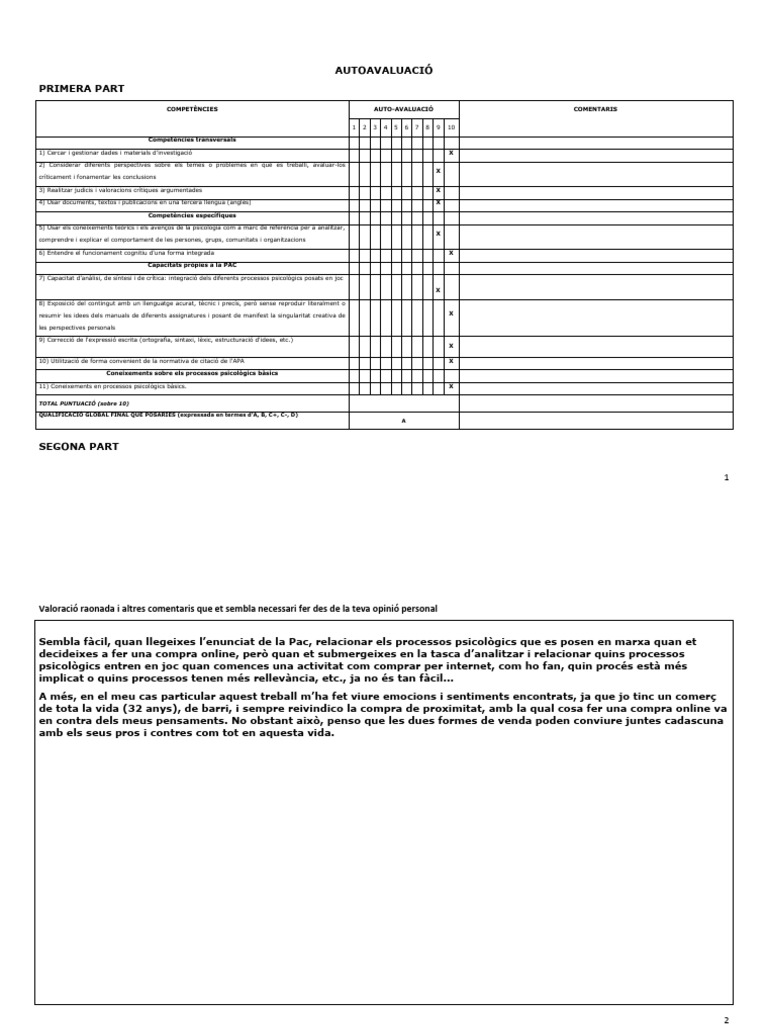Plantilla - AUTOAVALUACIO-PAC 2 | PDF