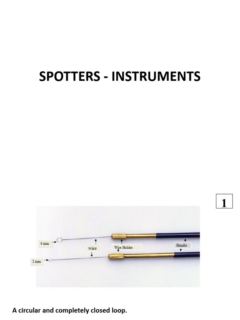 Microbiology Spotting Instruments Guide | PDF | Sterilization ...