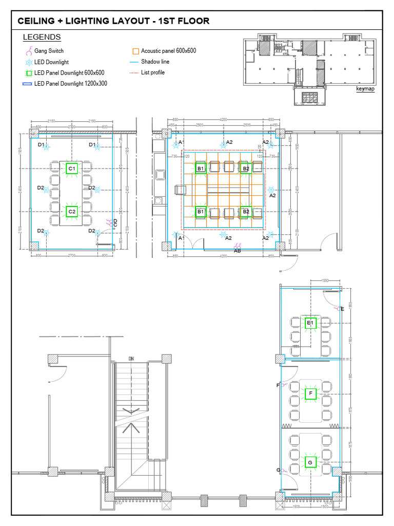 Ceiling + Lighting - 1st Floor | PDF