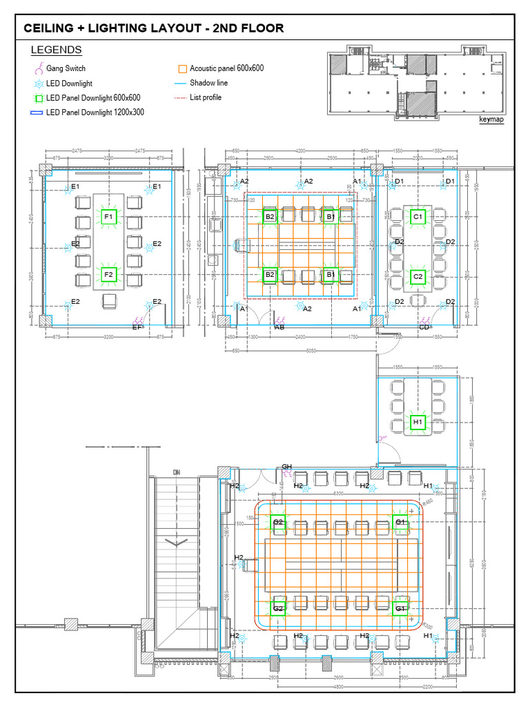 Ceiling + Lighting - 2nd Floor | PDF