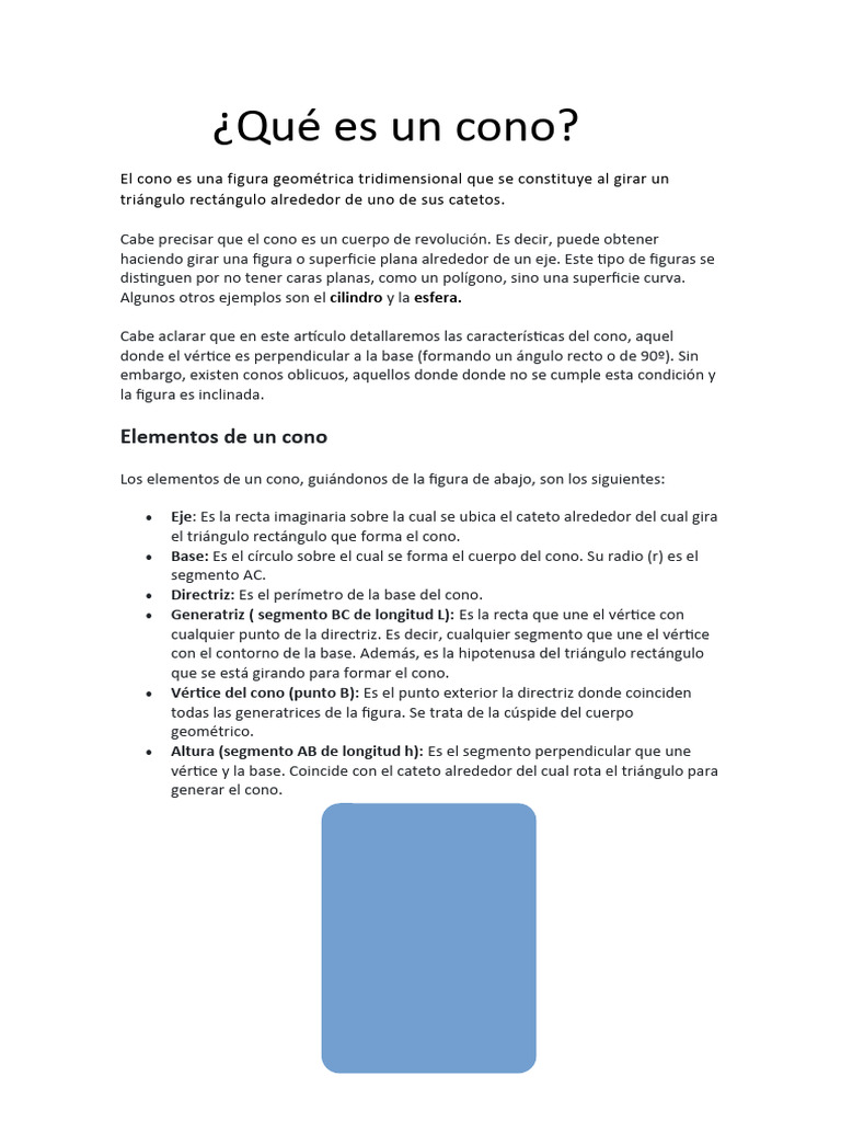 Qué Es Un Cono | PDF | Triángulo | Matemáticas