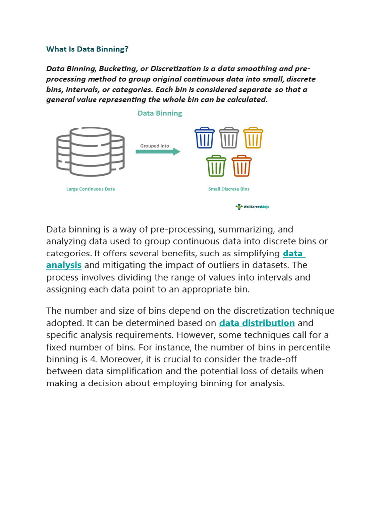 Data Binning | PDF | Data | Data Analysis Data Binning | PDF | Data | Data Analysis