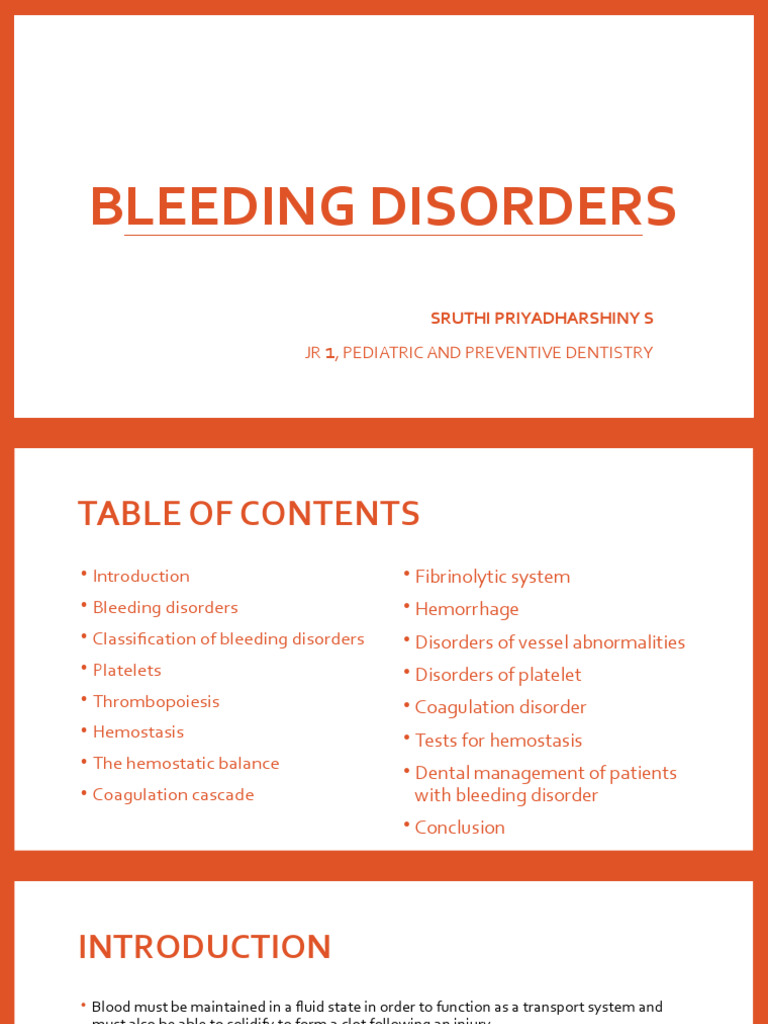 Bleeding Disorders 1 | PDF | Coagulation | Platelet