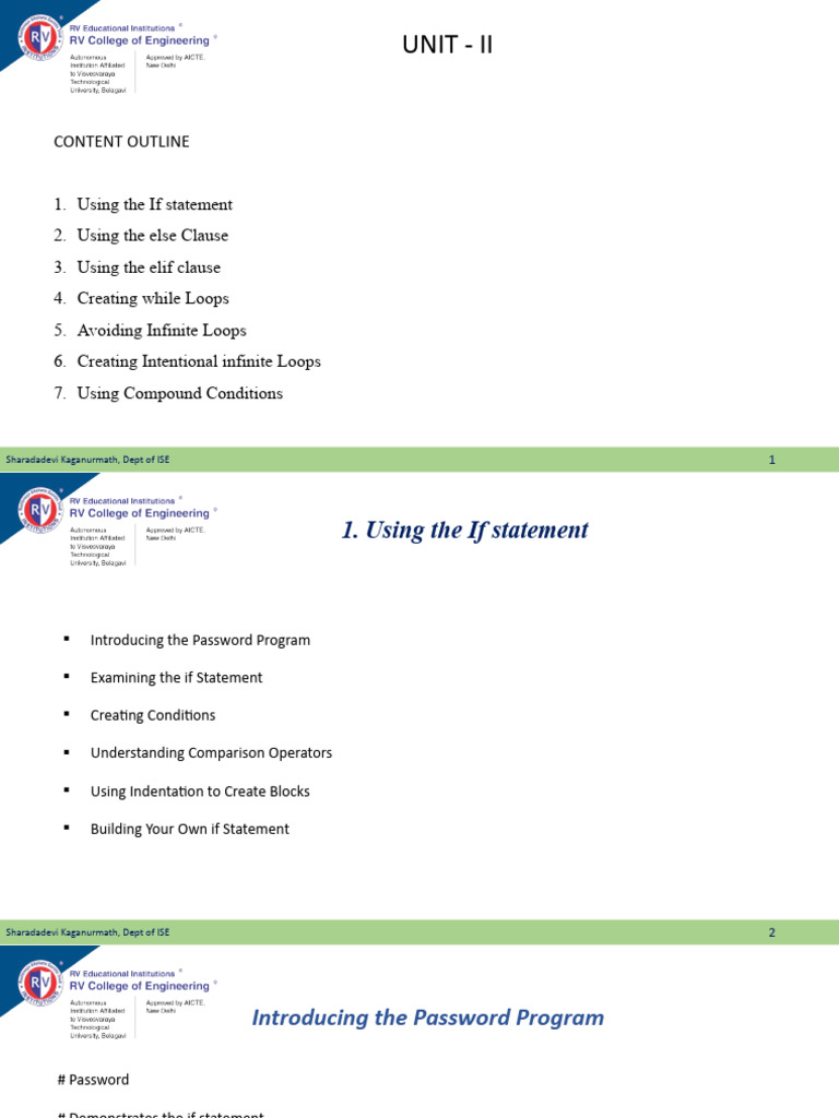 Python Unit 2 Pdf Control Flow Python Programming Language