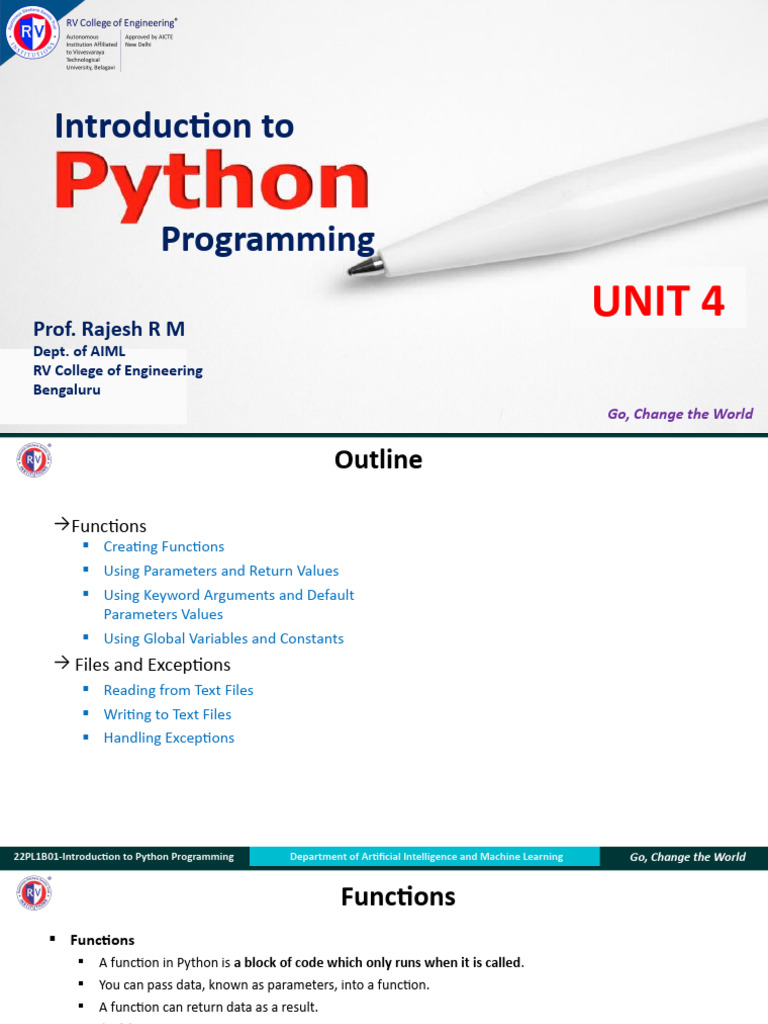Python UNIT 4 20 Jan | PDF | Parameter (Computer Programming ... Python UNIT 4 20 Jan | PDF | Parameter (Computer Programming ...