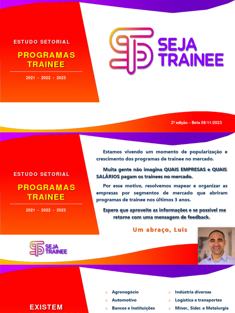 Relatorio-Setorial-Programas-de-Trainee-2021-a-2023 | PDF | Setor privado | Business