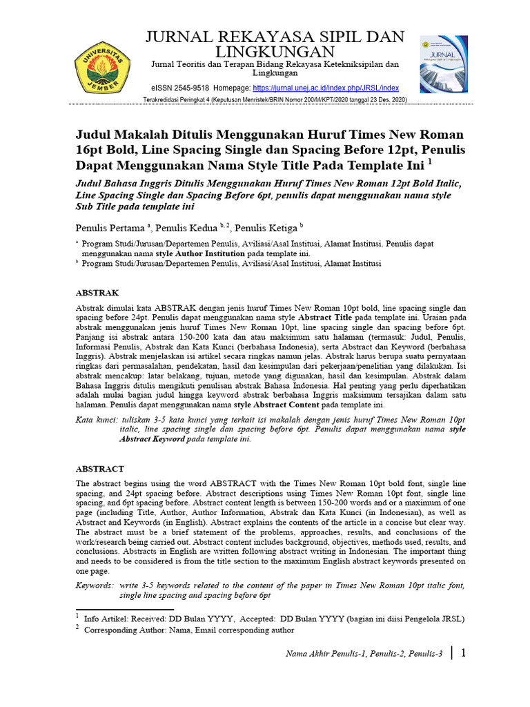 JRSL Article Template | PDF | Komputer