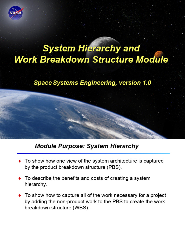 Sys-Hier-WBS - Module - V1.0 | PDF | System | Engineering
